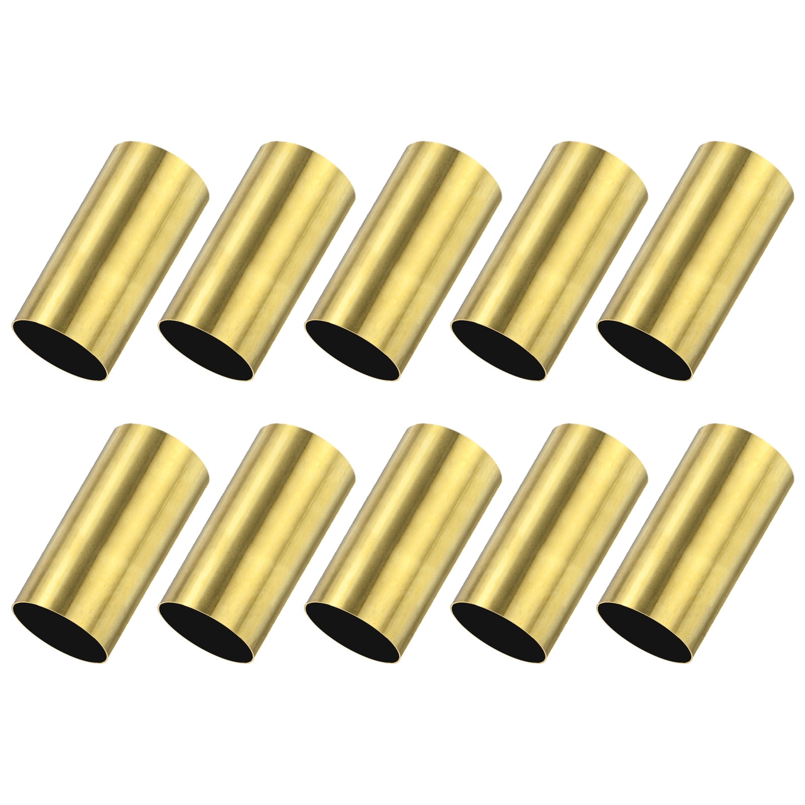 10-Pack 20mm Brass Round Tube, 9mm OD 0.2mm Wall Thickness Short Brass ...