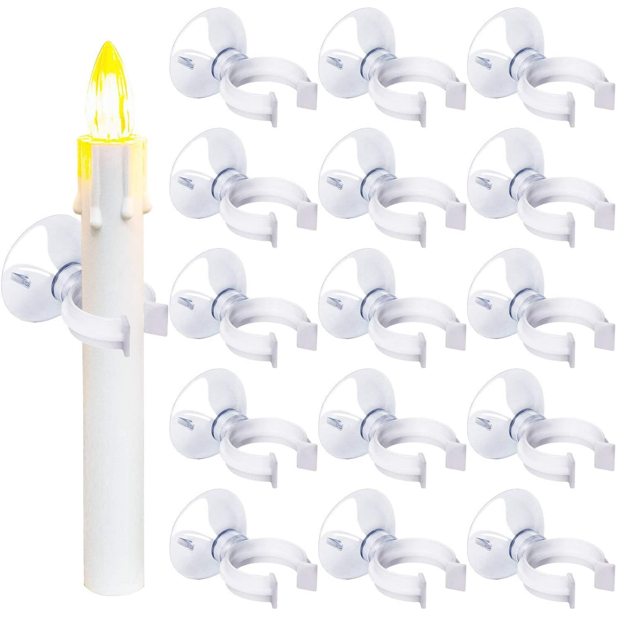 10 Pack 20mm Christmas Candle Holder Clamps - Window Candle Suction ...