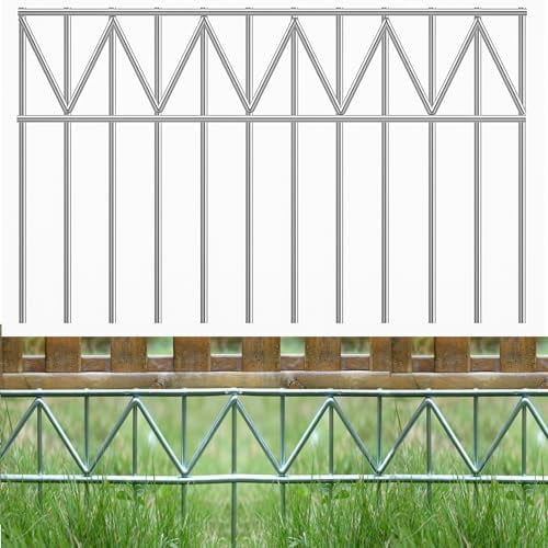 10 Pack 24" L x 15" H Animal Barrier Fence, Underground No Dig Fence ...