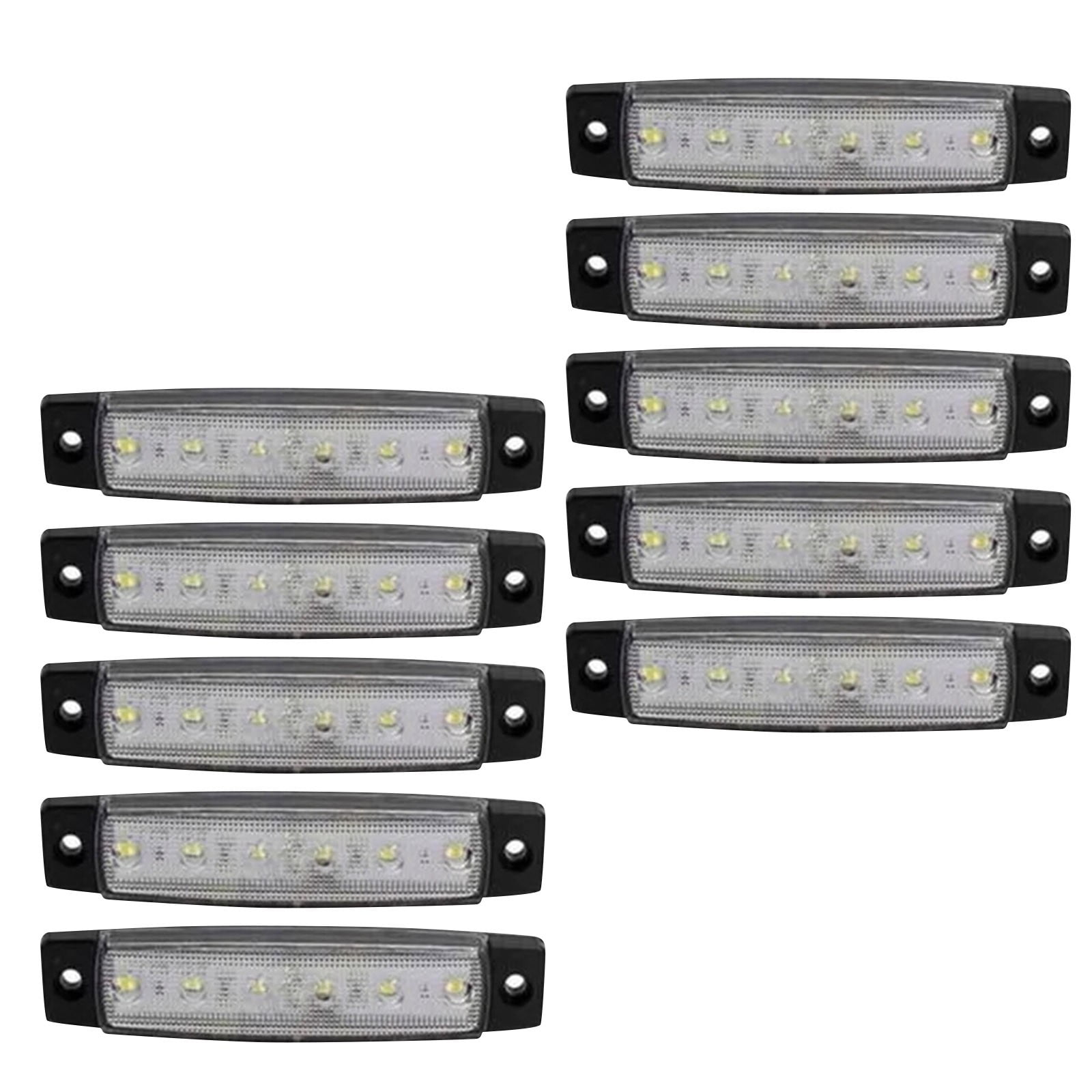 10-Pack 24V Waterproof Truck Lights - 6LED Sponge Strip Edge Lights for ...