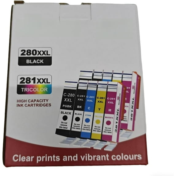 10 Pack 280 281 XXL Ink Cartridges Replacement for Canon PGI 280XXL ...