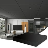 White 2 ft. x 2 ft. Decorative Square Drop Ceiling Tile, Lay-In PVC ...