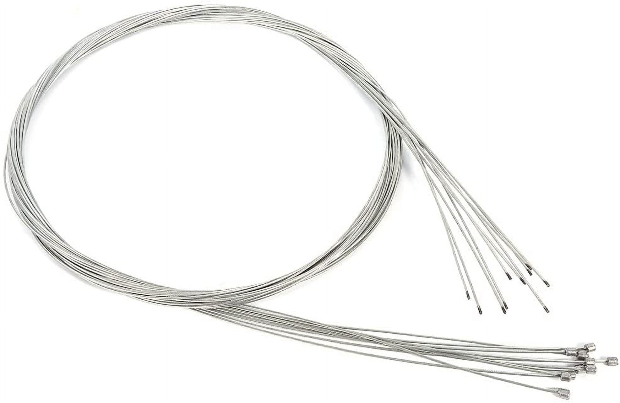 10 Pack 2m Steel Derailleur Cables, Mountain Bike Derailleur Cables Bicycle Gear Shift Cable ...