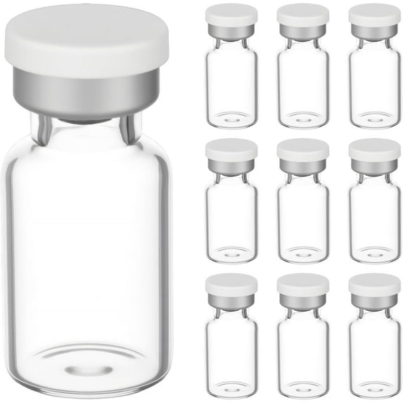 10 Pack 2ml Sealed Sample Vials Empty Transparent Storage Glass Vials ...