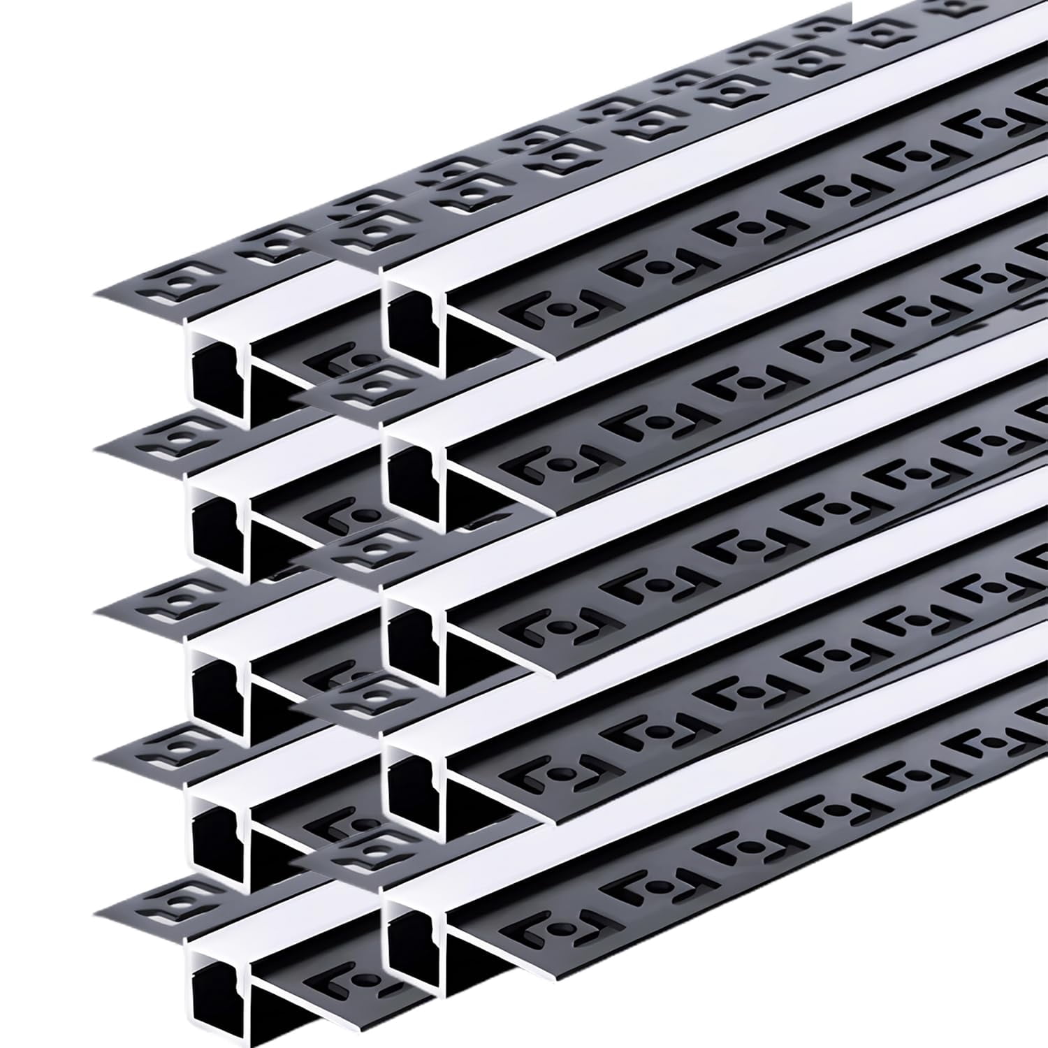 10 Pack 3.2ft/1Meter Plaster-in LED Aluminum Channel, Invisible ...
