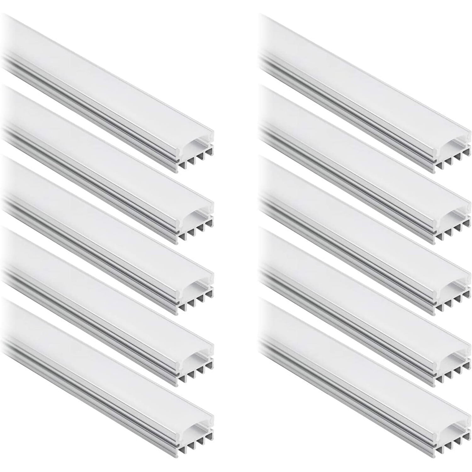 10-Pack 3.3ft Shallow Flush Mount U-Shape Aluminum Channel For LED ...