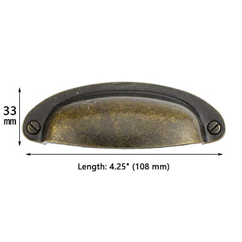 10 Pack 3.5" Hole spacing Vintage Farmhouse Style Pulls Cup Pull ...