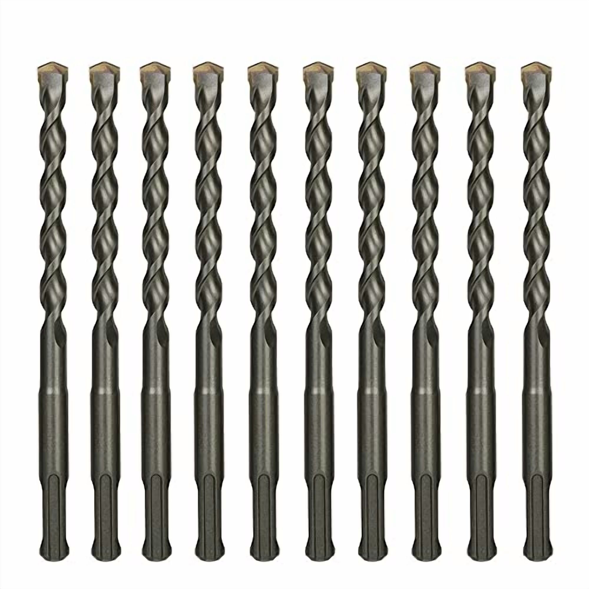 10-Pack 3/8 Inch x 8 Inch SDS Plus Rotary Hammer Drill Bits Set ...
