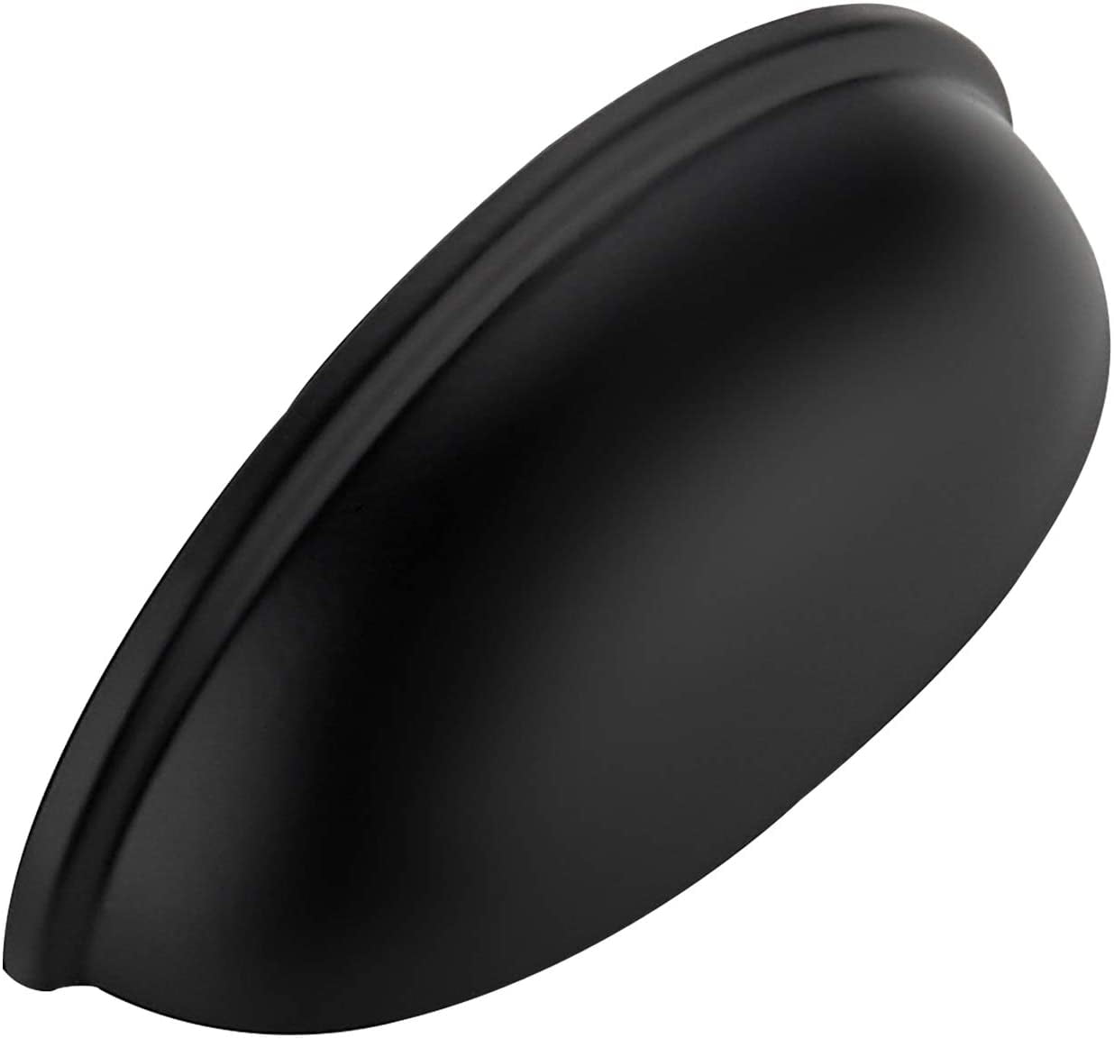 10 Pack 3" Drawer Pulls Flat Black Cabinet Cup Pulls Kitchen Hardware ...