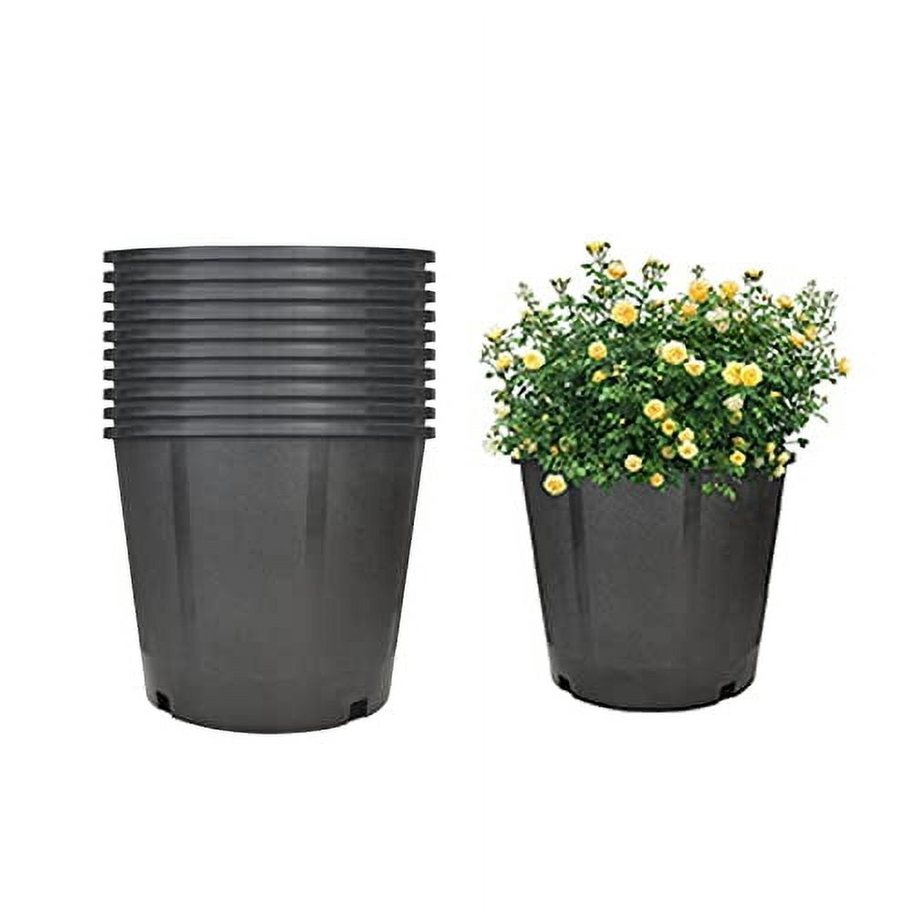 10-Pack 3 Gallon Premium Black Nursery Pot Plant Container Garden ...