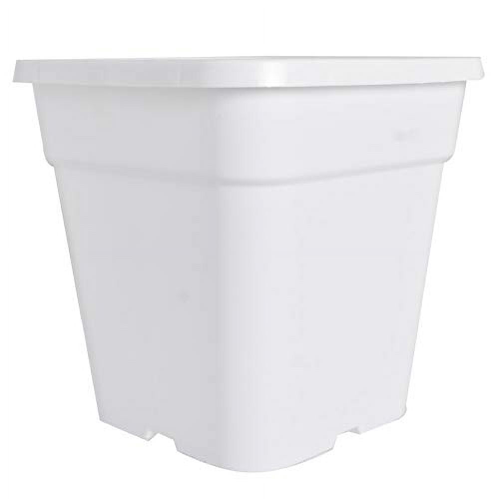 10-Pack 3 Gallon Square Plant Nursery Pot Grow Pots White Nursery ...