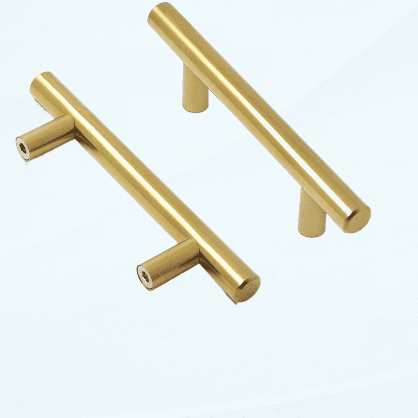(10 Pack 3" Hole Centers Cabinet Pulls Euro Bar Cabinet Hardware, Gold ...