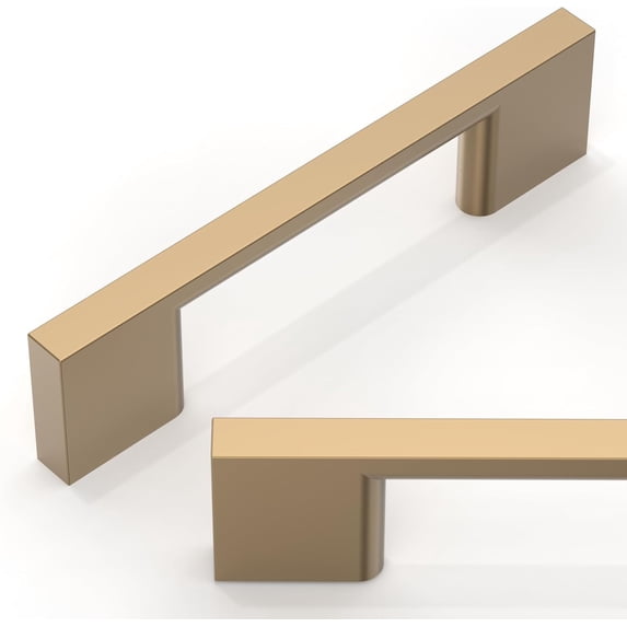 10 Pack 3 Inch (76mm) Champagne Bronze Cabinet Pulls Kitchen Drawer ...
