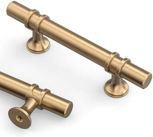 10 Pack 3 Inch(76mm) Champagne Bronze Kitchen Cabinet Handles, Cabinet ...