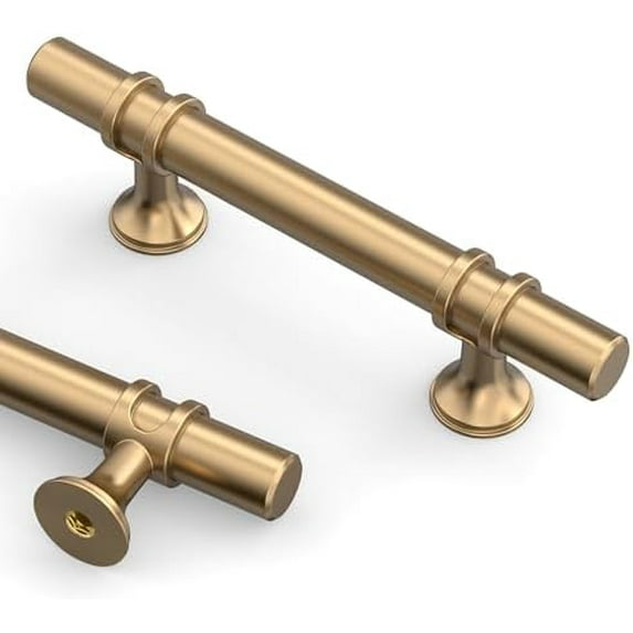 10 Pack 3 Inch(76mm) Champagne Bronze Kitchen Cabinet Handles, Cabinet ...