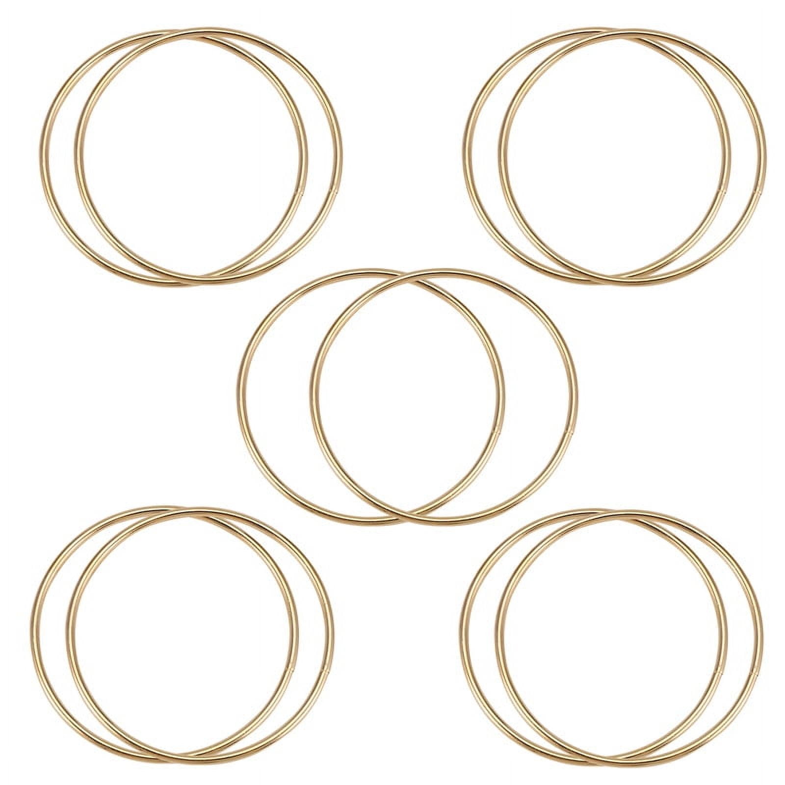 10 Pack 3 Inch Gold Dream Catcher Metal Rings Hoops Macrame Ring for ...