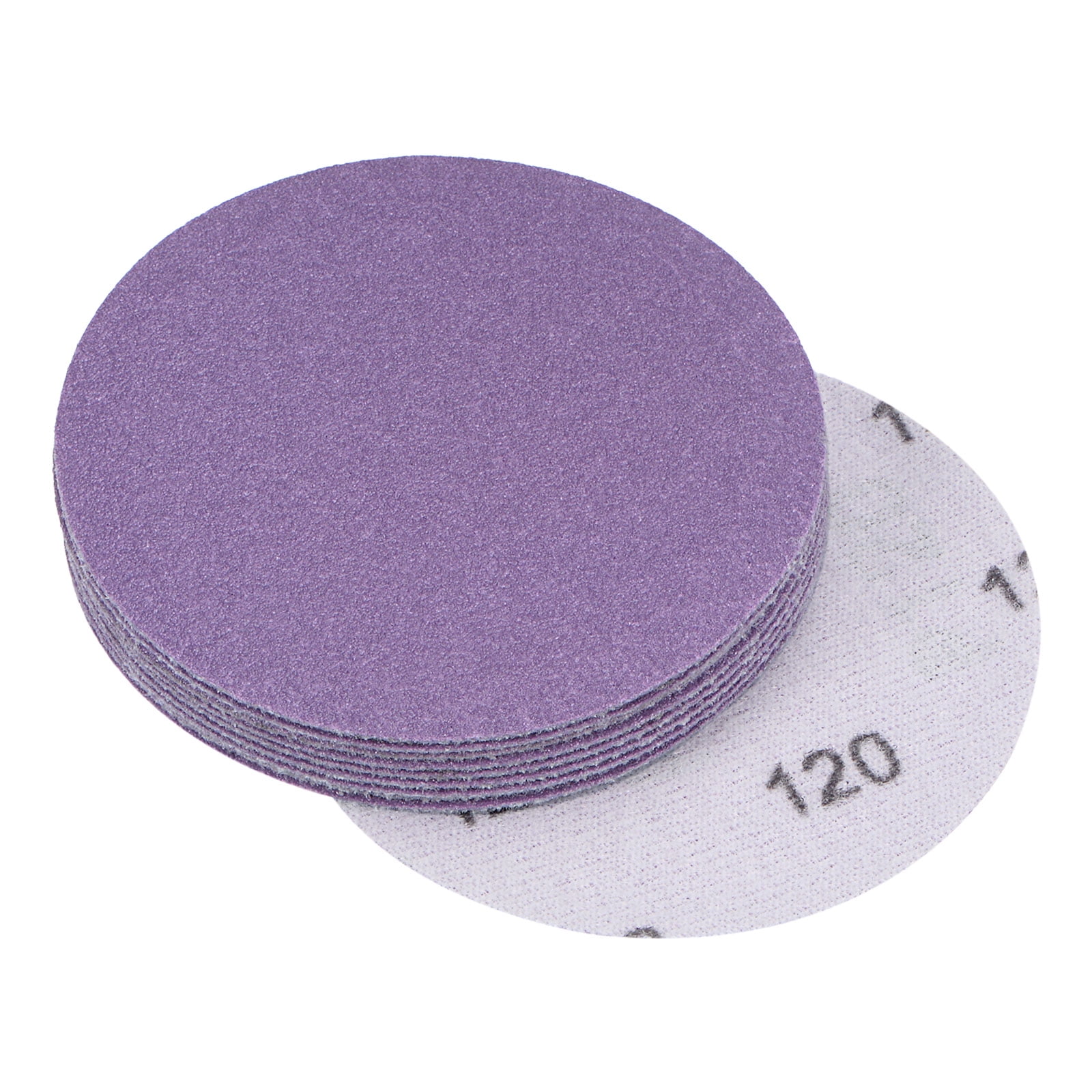 10 Pack 3-Inch Purple Sanding Discs 120 Grits Hook & Loop Professional ...