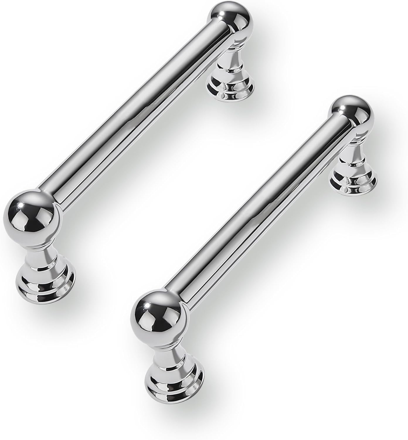 10 Pack 3 Inch Solid Kitchen Cabinet Handles Poilshed Chrome Heavy Duty ...
