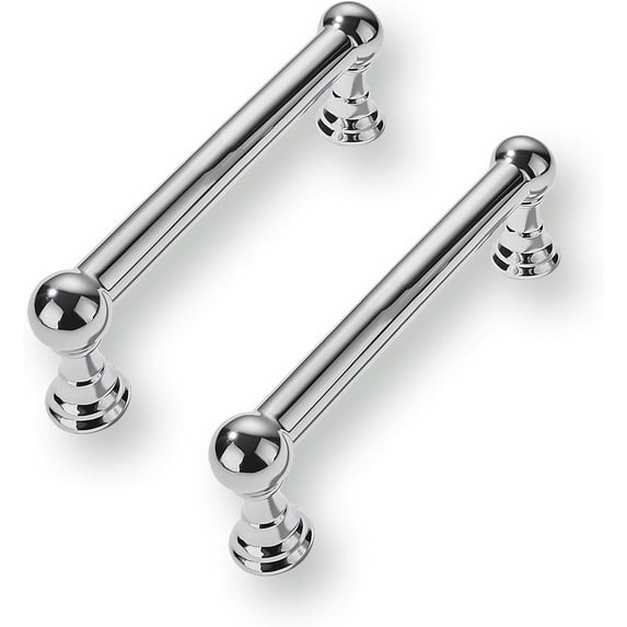 10 Pack 3 Inch Solid Kitchen Cabinet Handles Poilshed Chrome Heavy Duty ...