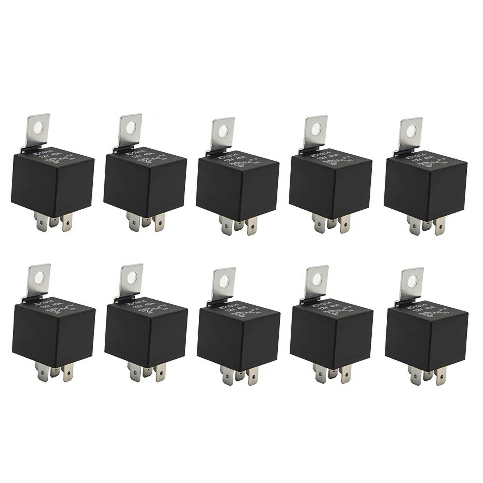 10 Pack 30/40 AMP Waterproof 5-Pin 12V Relay Switch for Automotive ...