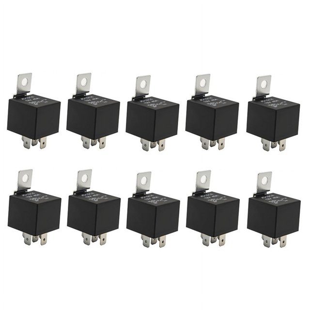 10 Pack 30/40 AMP Waterproof 5-Pin 12V Relay Switch for Automotive Marine Relays for Boats Auto ...