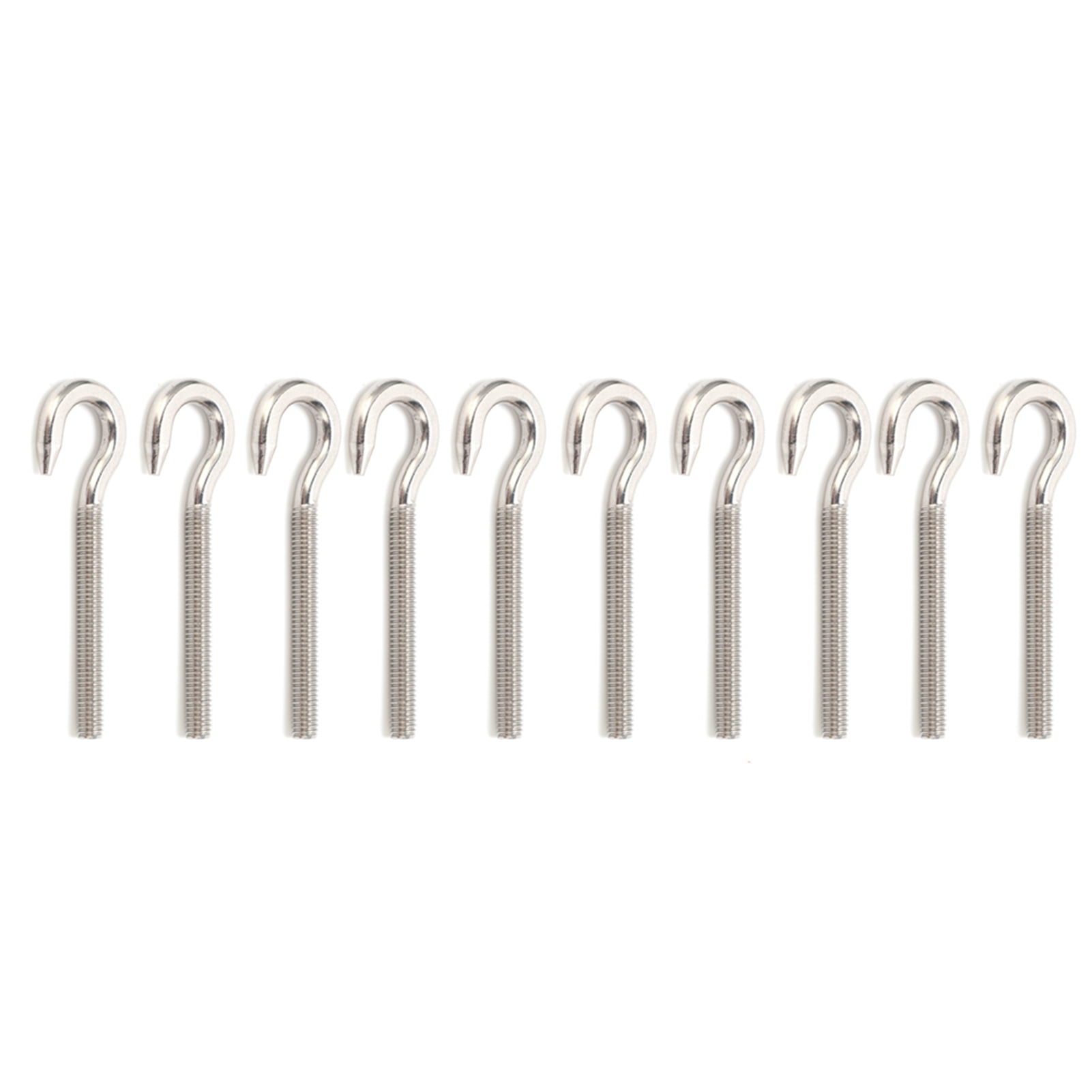 10 Pack - 304 Stainless Steel Eye Screws, Open Bolt Hook Eyelets with ...