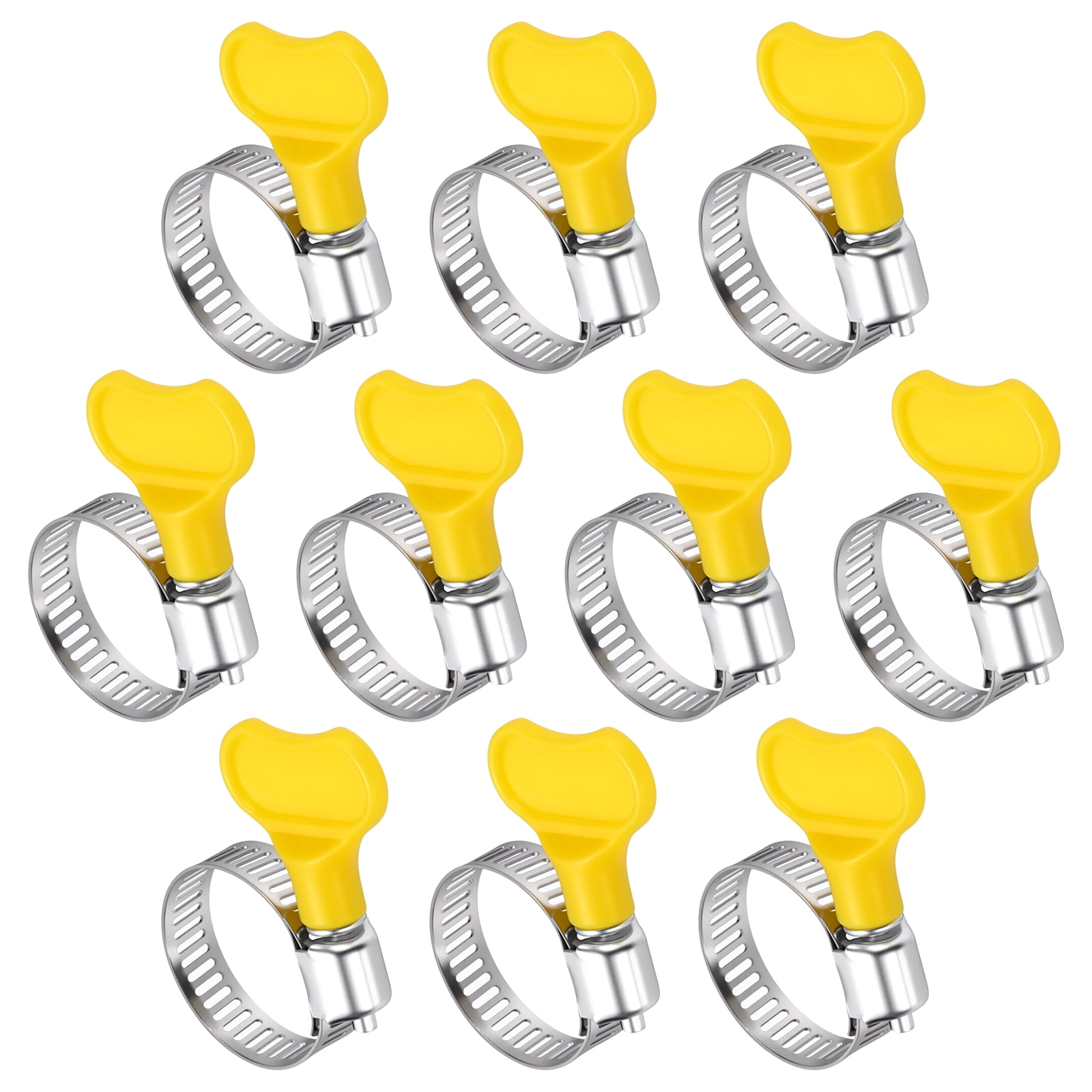 10 Pack 304 Stainless Steel Key Hose Clamps, 16-25mm (5/8" to 1 ...