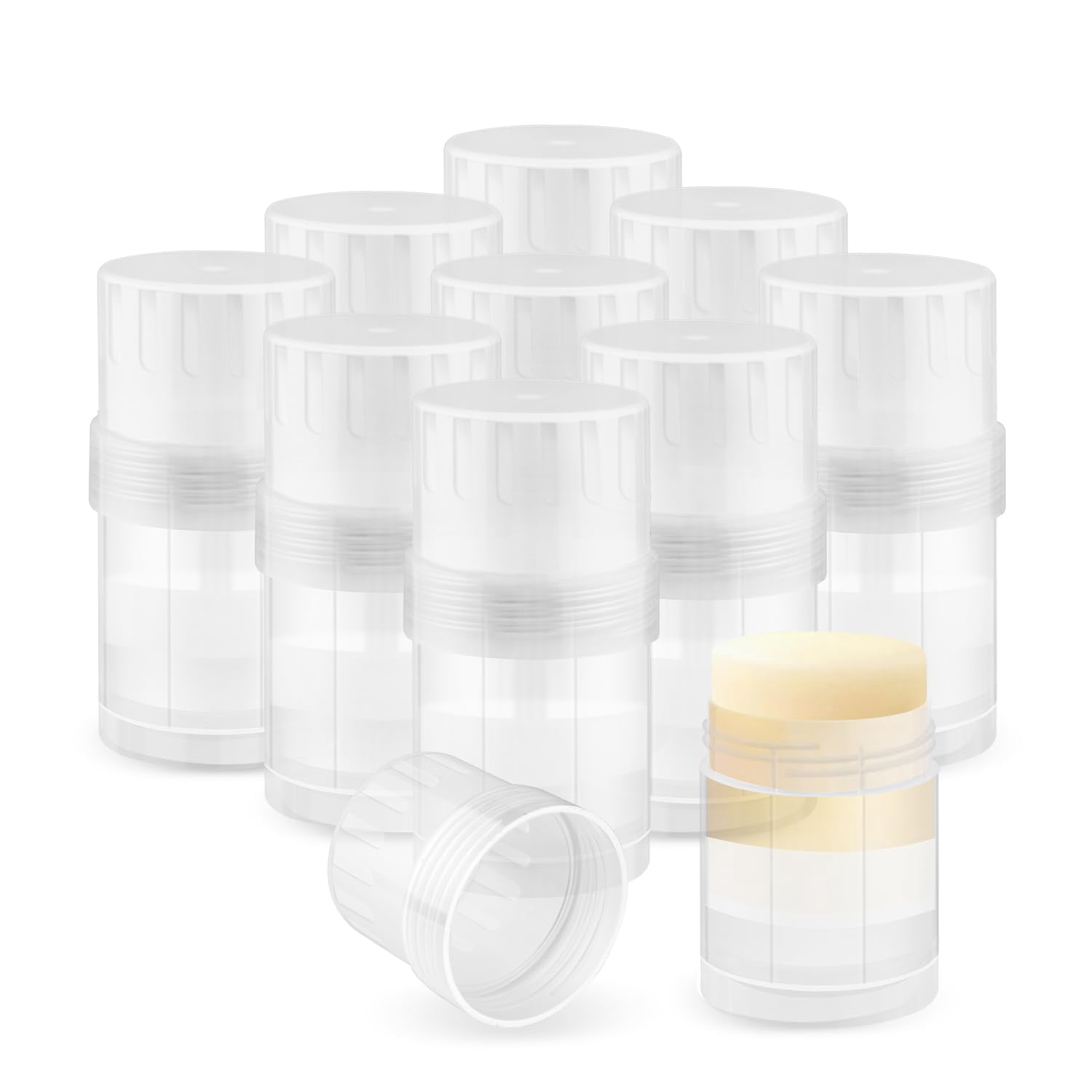 10 Pack 30g/1oz Empty OIF8 Platic Deodorant Containers Top-Fill ...