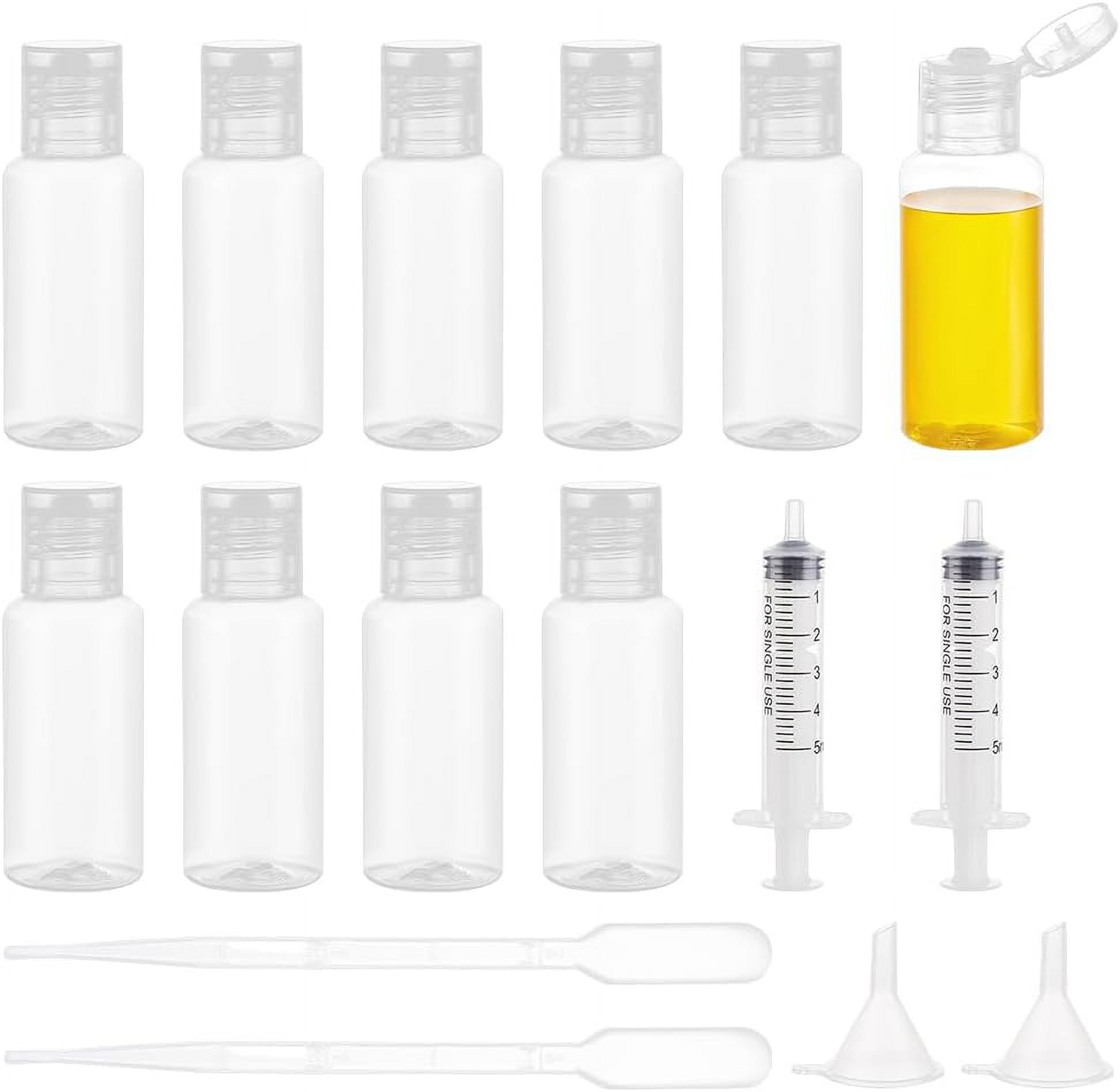 10 Pack 30ml/1oz Travel Squeeze Bottles Refillable Flip Top Bottles PET ...