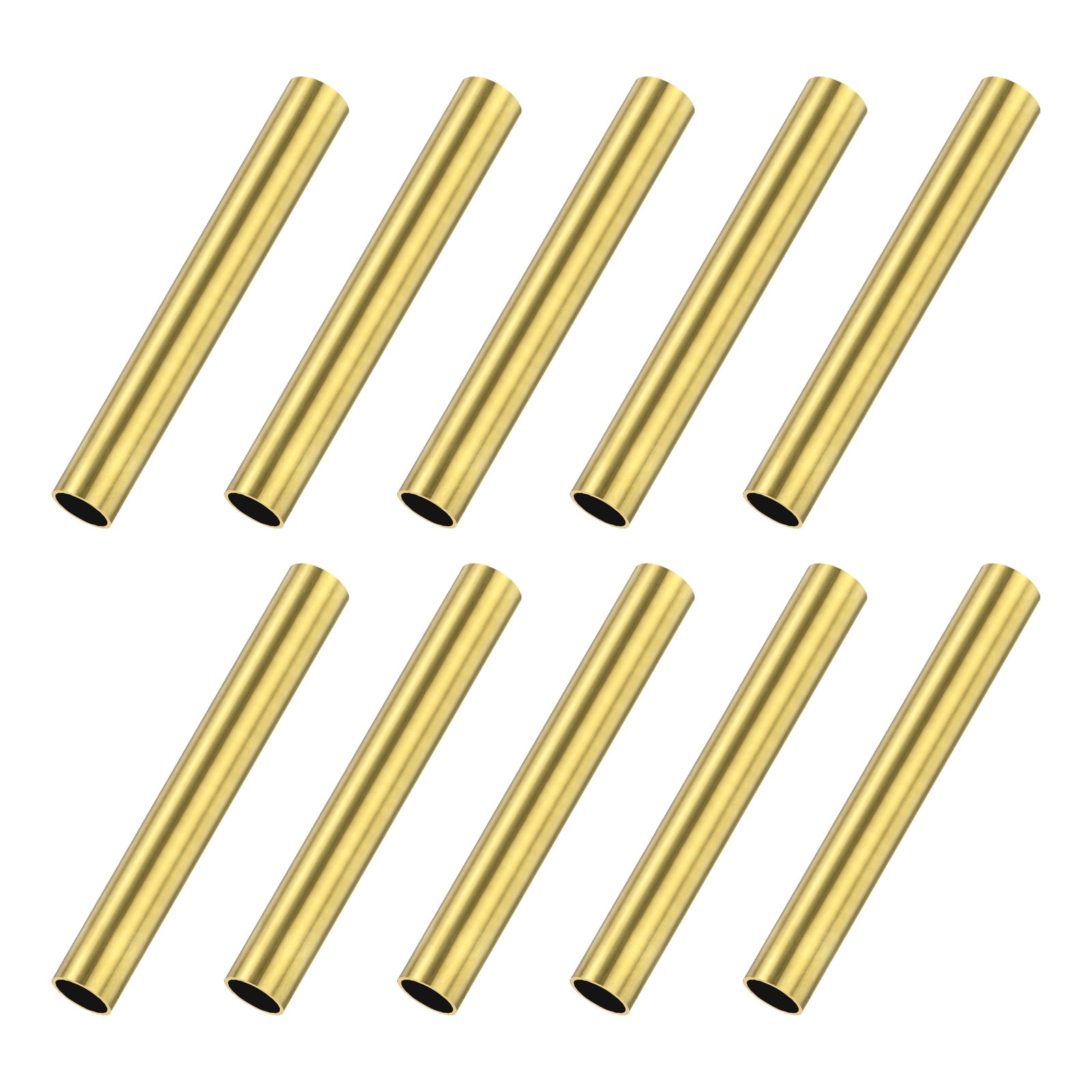 10-Pack 30mm Brass Round Tube, 4mm OD 0.5mm Wall Thickness Short Brass ...