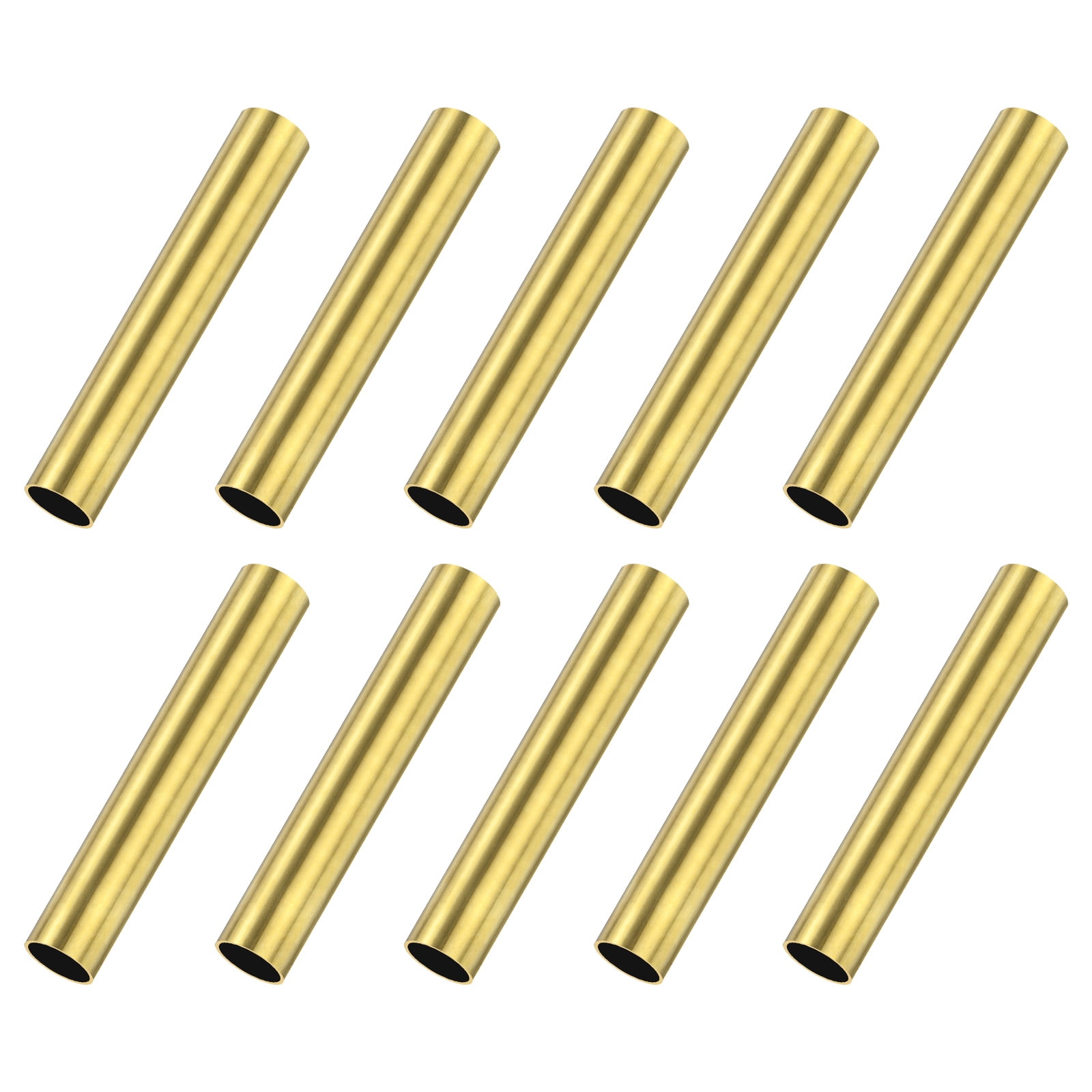 10-Pack 30mm Brass Round Tube, 5mm OD 0.5mm Wall Thickness Short Brass ...