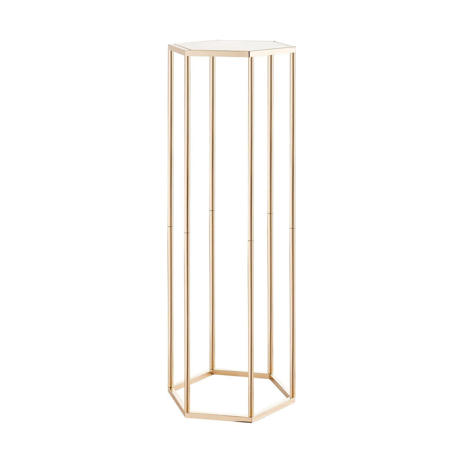 10 Pack 31.5 Inch Gold Acrylic Hexagonal Cube Flower Stands for Wedding ...