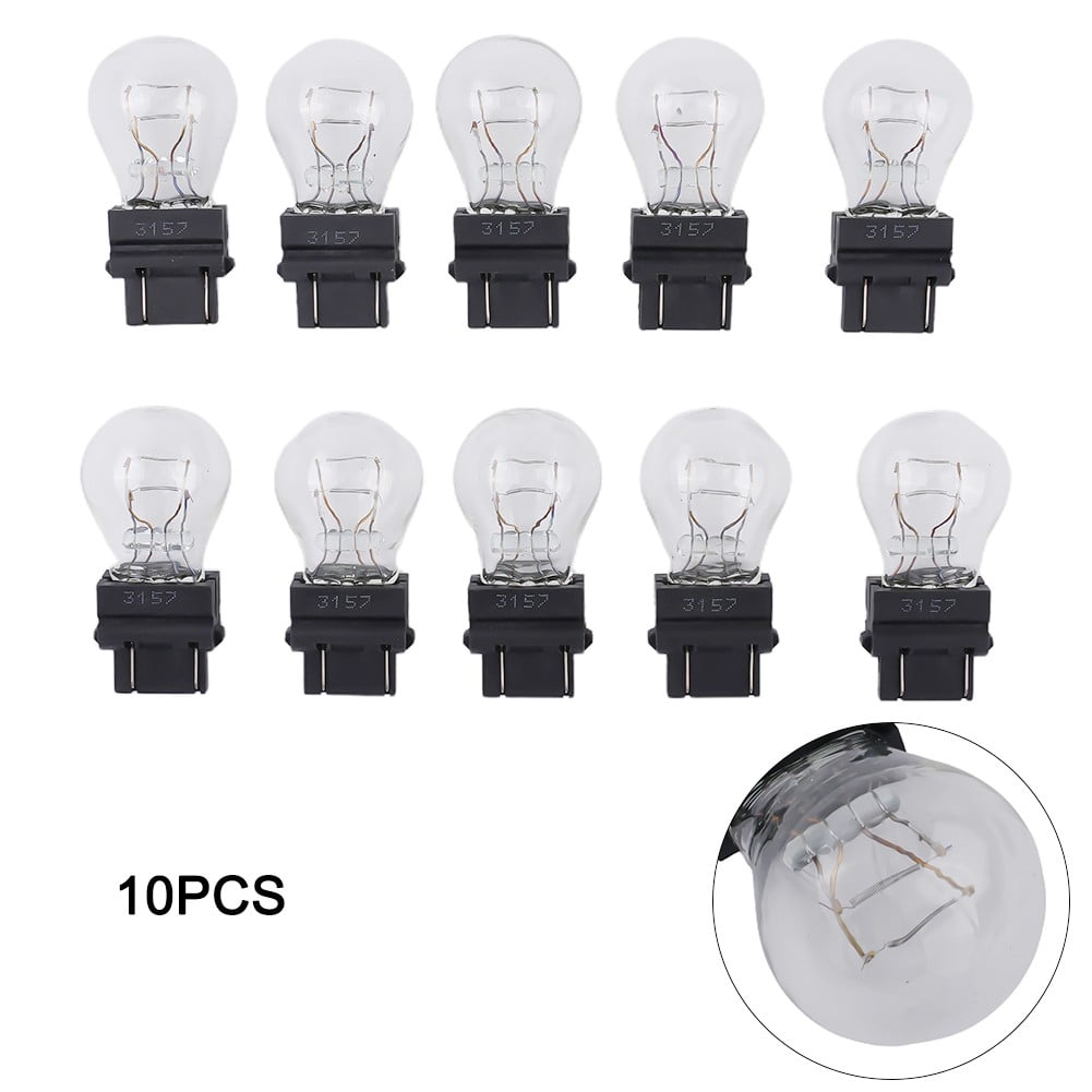 10 Pack 3157 Clear and Amber Tail Signal Brake Light Bulbs - Walmart.com