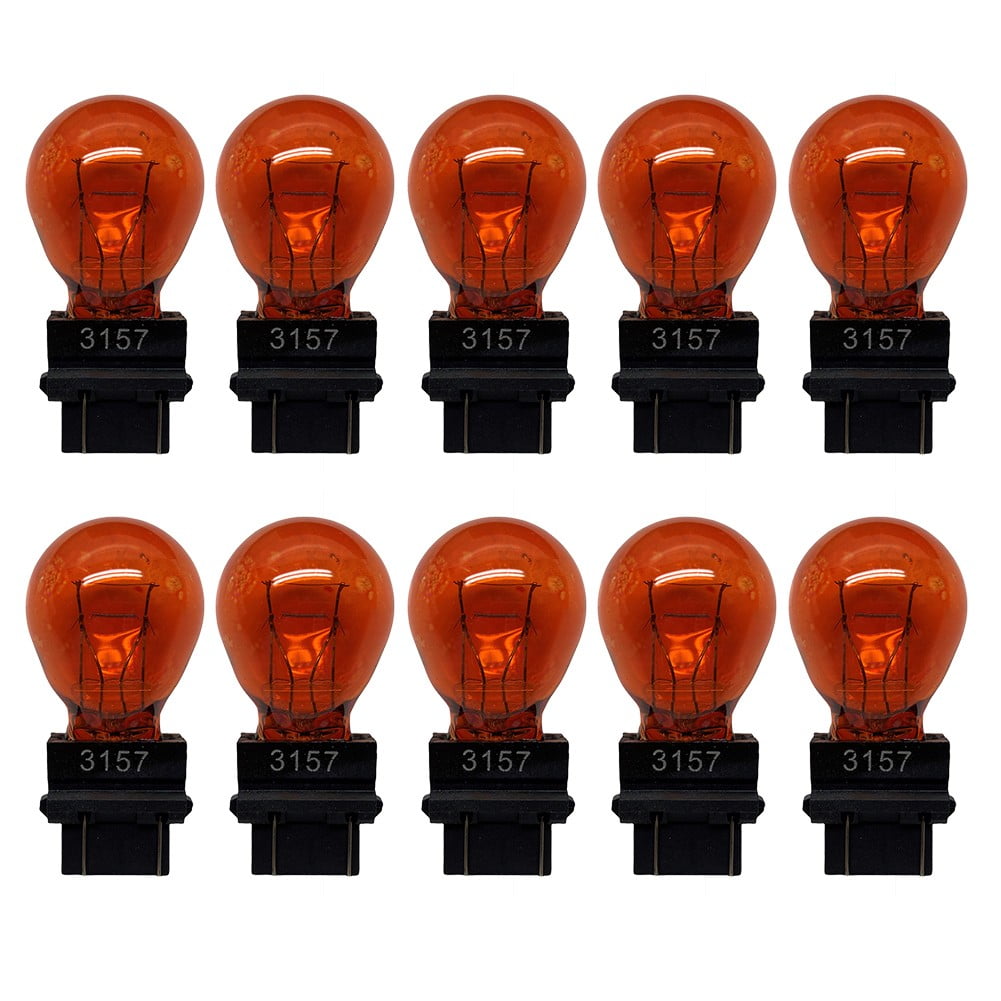 10 Pack 3157 Clear and Amber Tail Signal Brake Light Bulbs - Walmart.com