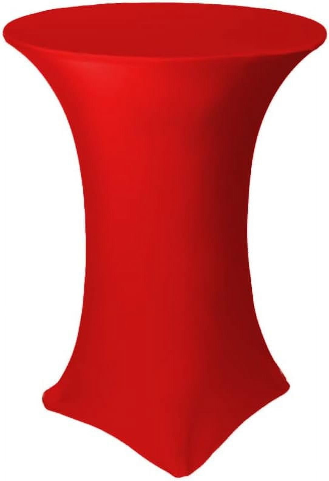 10 Pack 32 Round x 43" Tall Spandex Fitted Table Cover for Folding Bar ...