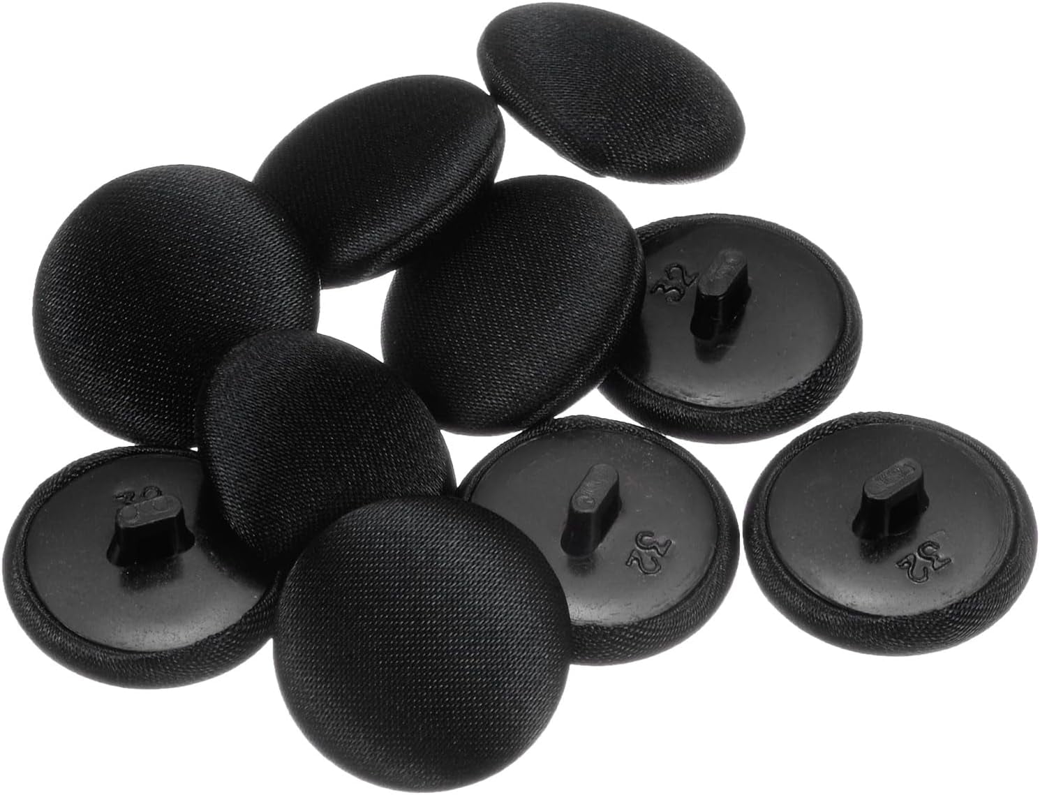 10 Pack 32L Fabric Buttons 20mm Round Plastic Sewing Buttons for Suit ...