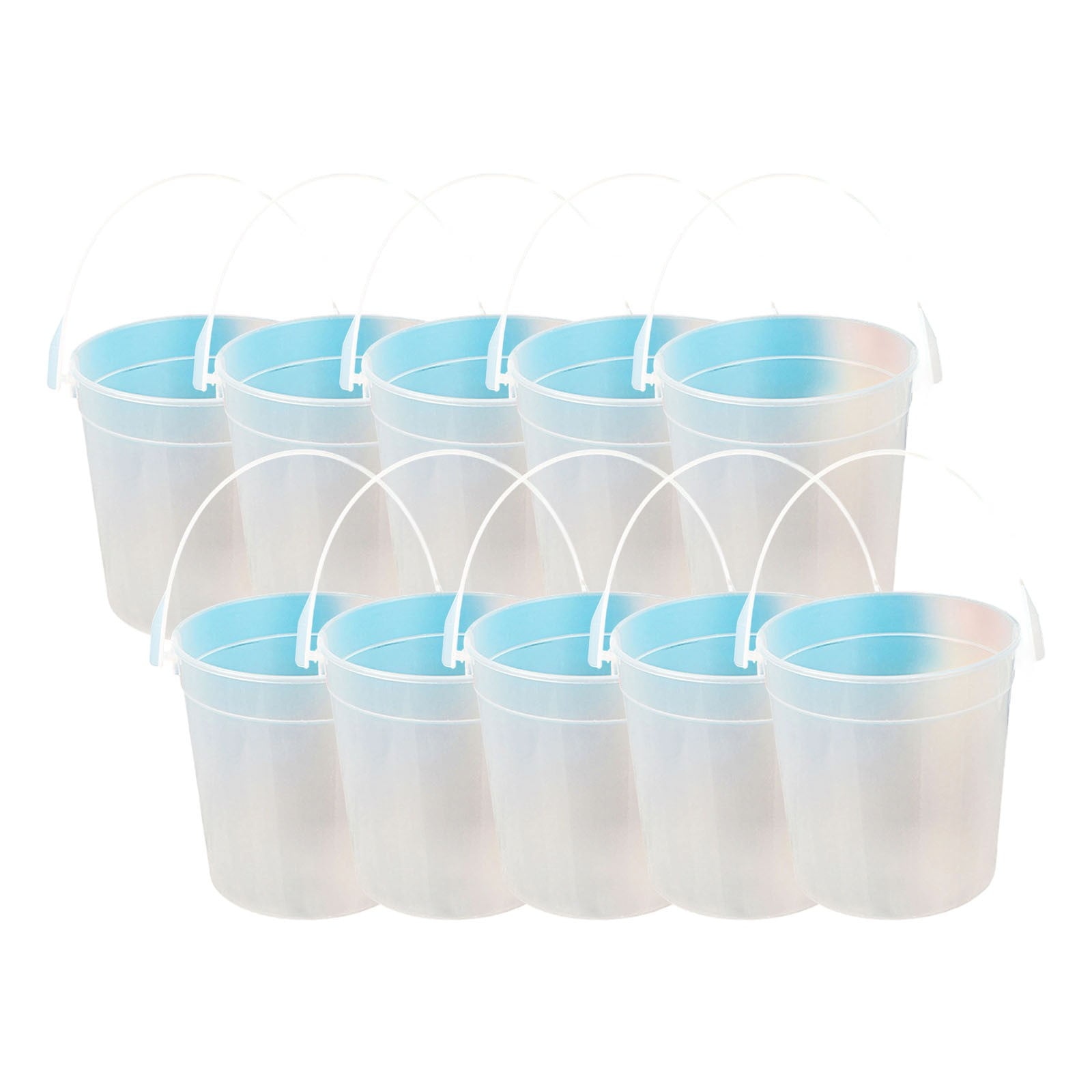 10 Pack 32oz Plastic Rum Buckets with Handles, Reusable Cocktail ...