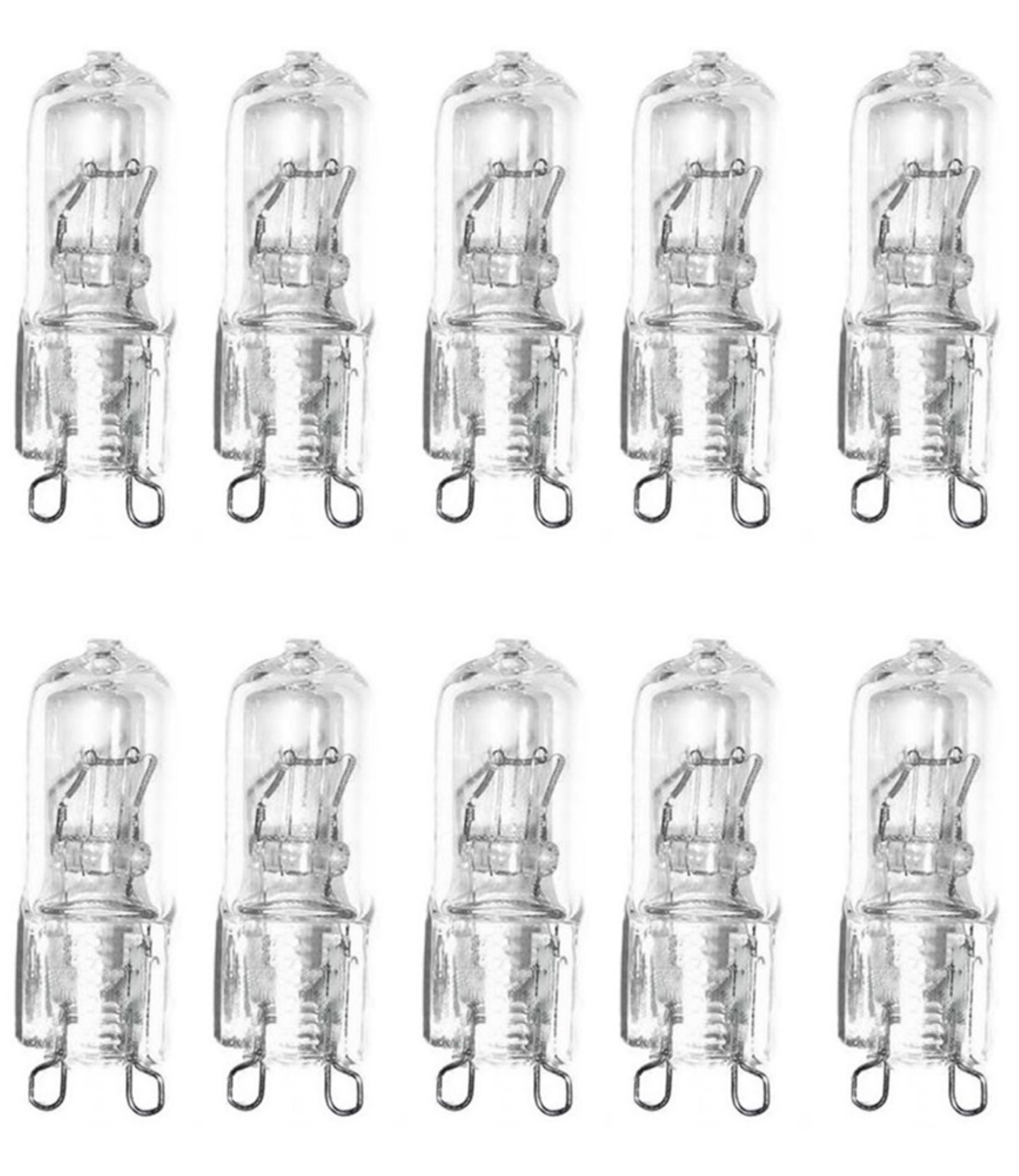 10-Pack 35 Watt Clear JC Type 35W G9 120 Volt 35Watts 120V G9 Bulbs T4 ...