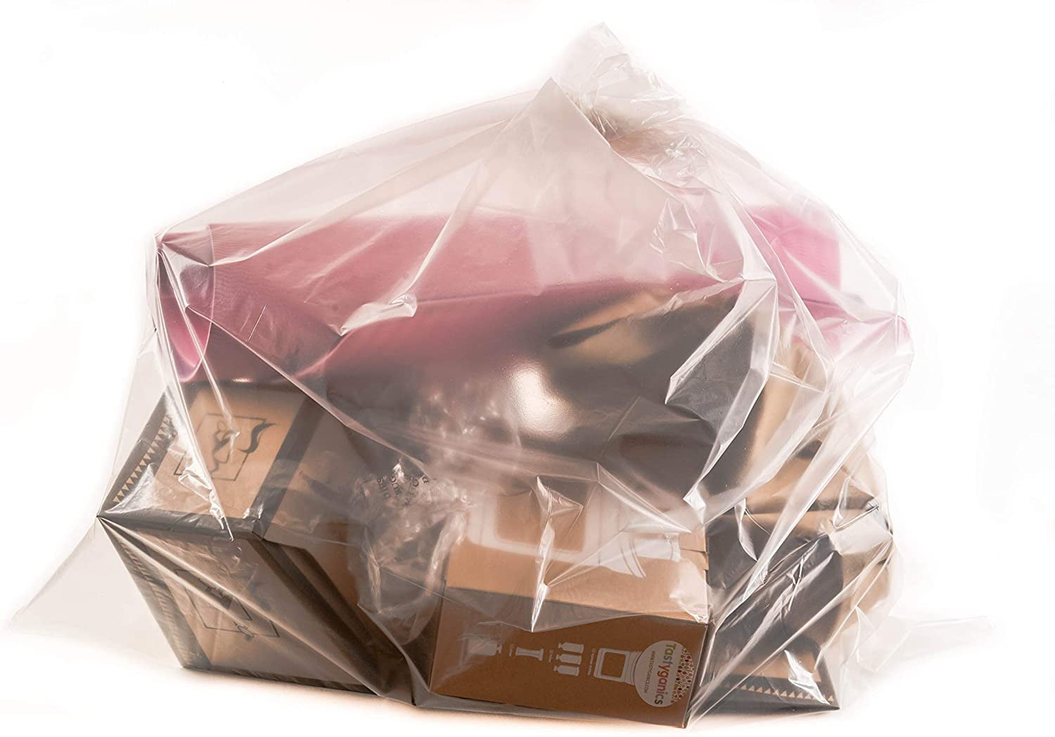 EcoQuality, Large Heavy Duty Clear Trash Bags, 35x55 inch, Pack of 10 ...