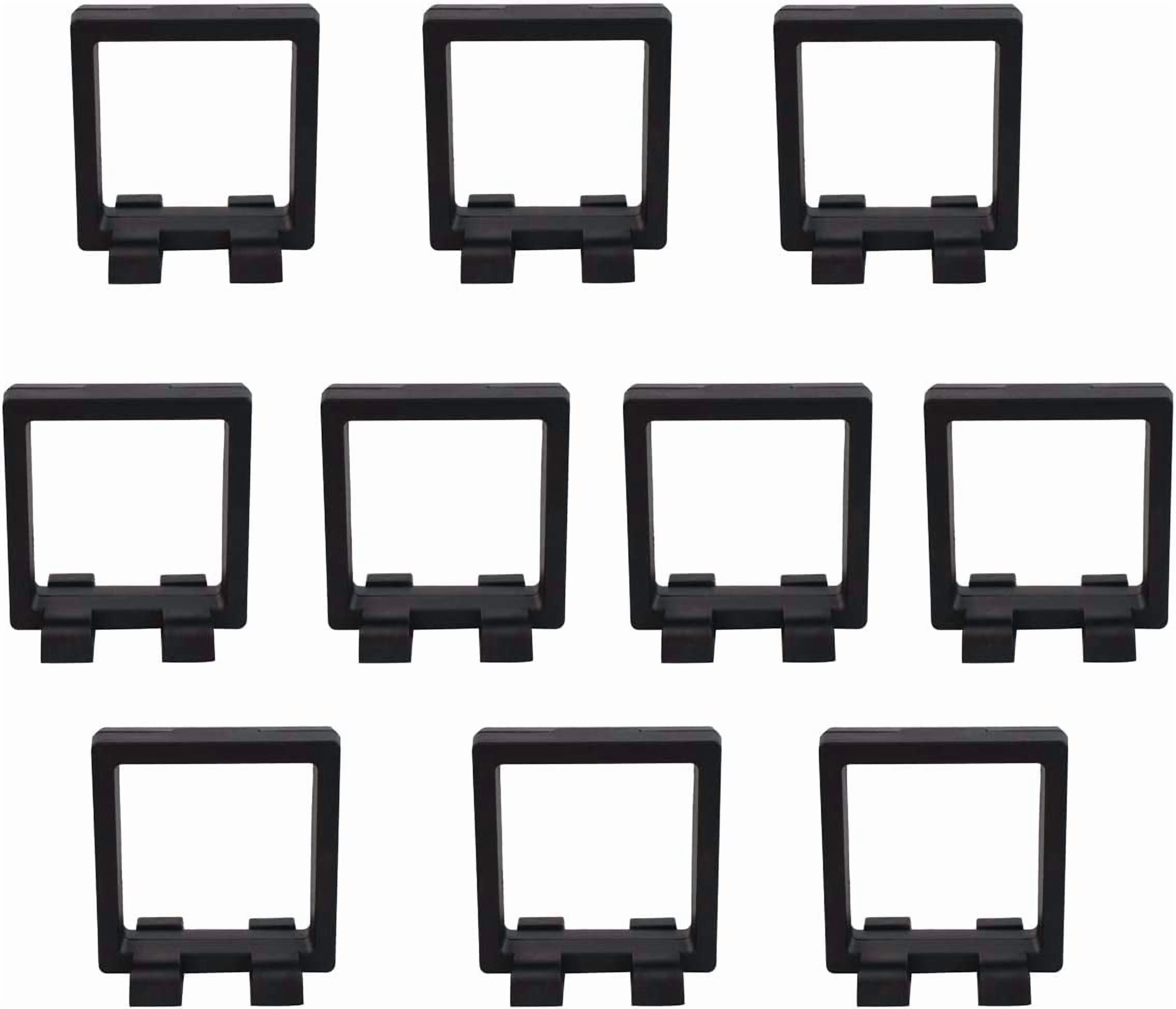 10 Pack 3D Floating Display Frame Stand Holder Coin Chip Jewelry Pin ...