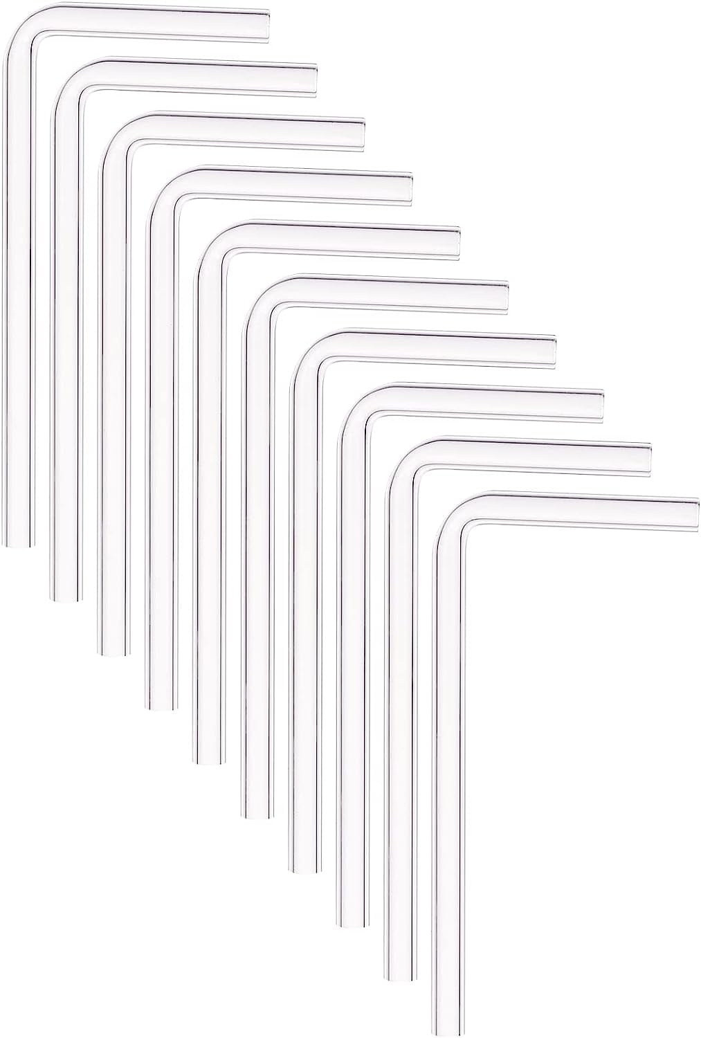10 Pack 4.3x2 inch 90 Degree Glass Delivery Tube (Hole: 4mm) Curved ...