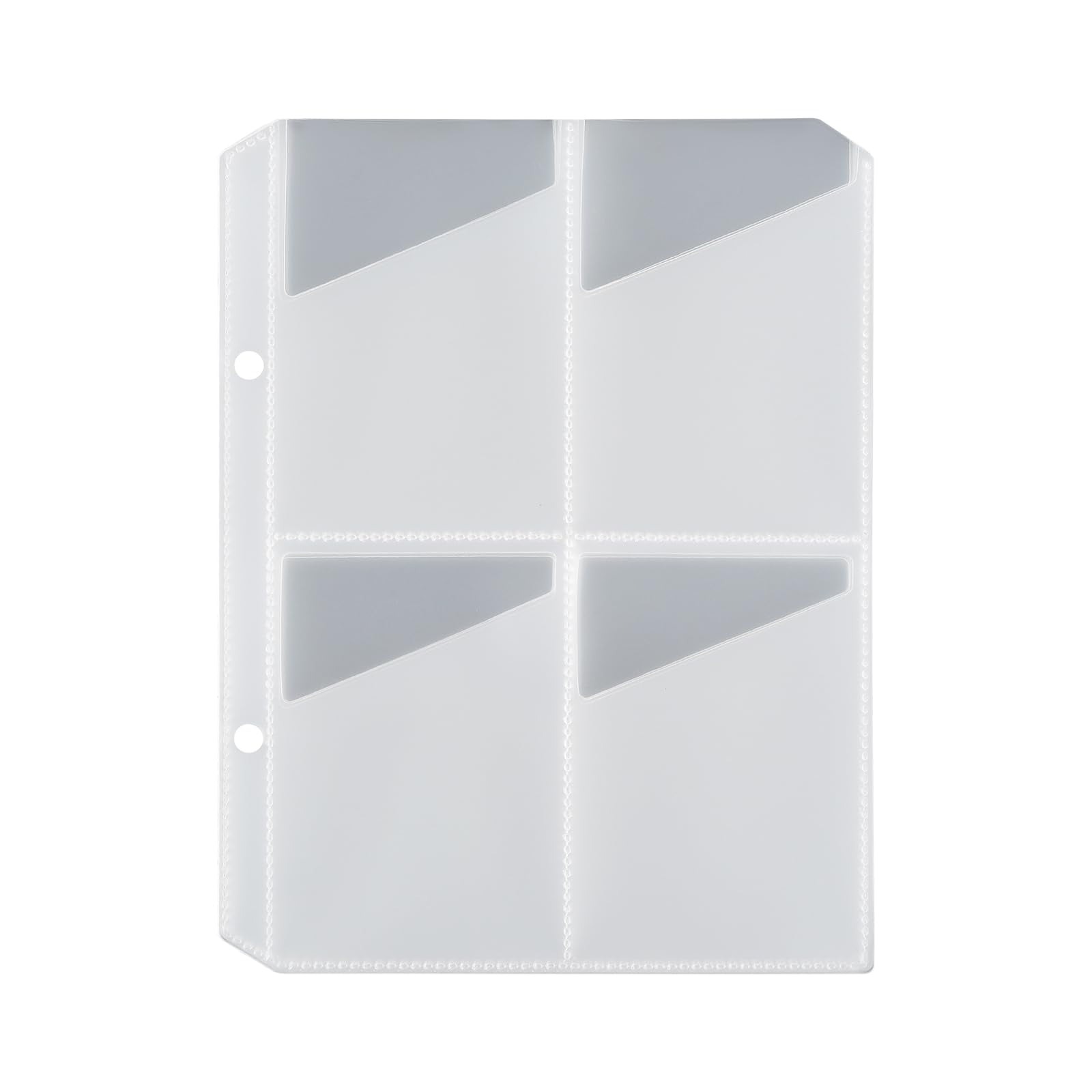 10 Pack 4 Pocket Sleeves for Yoto Card Case, 2 Holes Fit 2 Rings Card ...