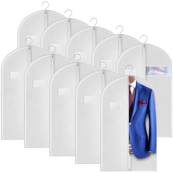 10 Pack 40-inch Garment Bags for Travel, Garment Bags for Hanging ...