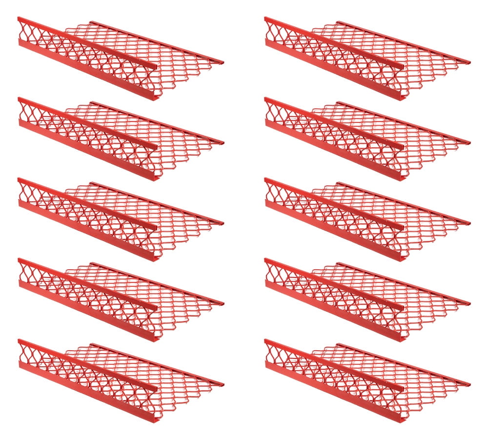 10 Pack 40"x 24" (Drop) Aluminum Red Coated Mesh Brick Guard Corner ...