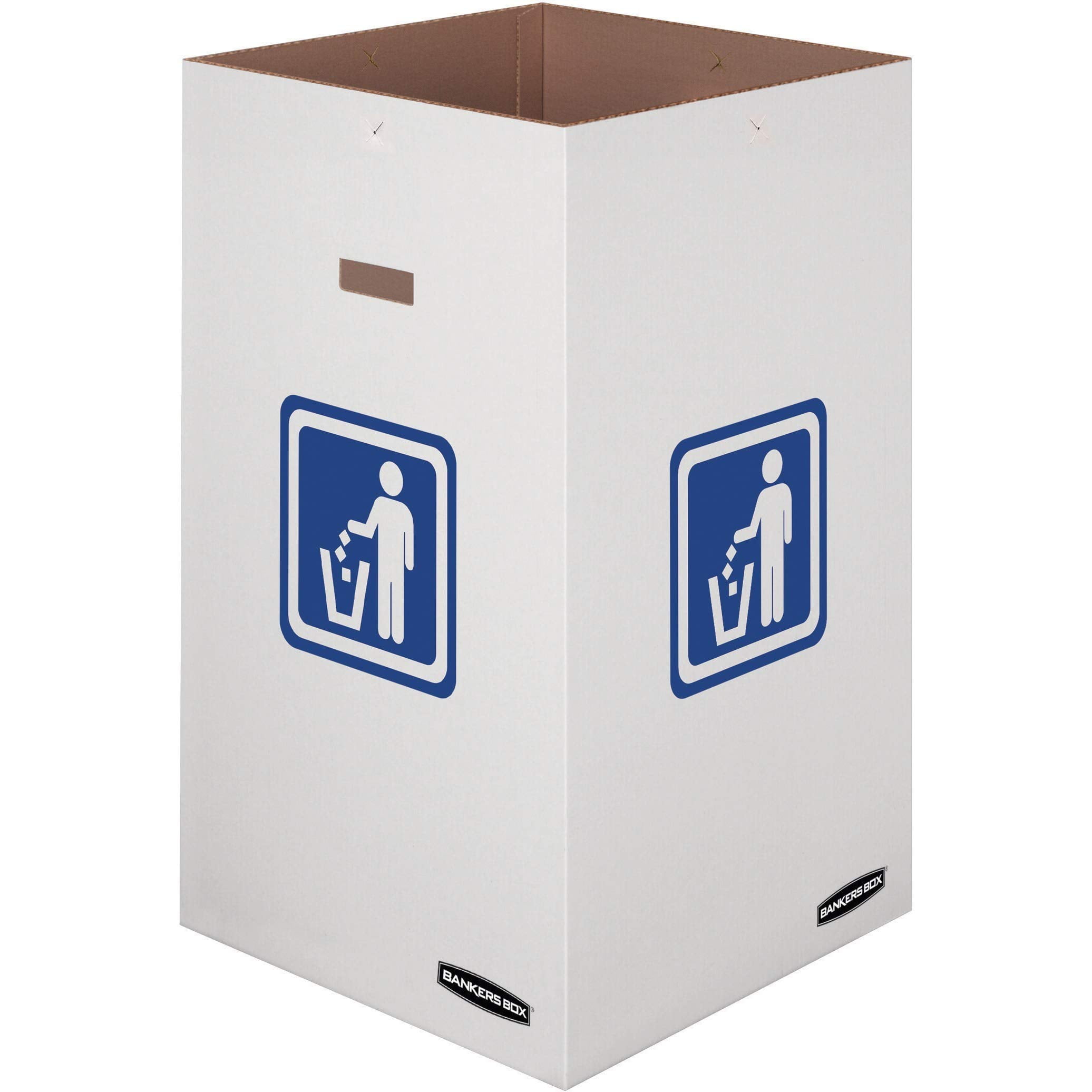 10 Pack 42 Gallon Corrugated Cardboard Trash and Recycling Containers ...