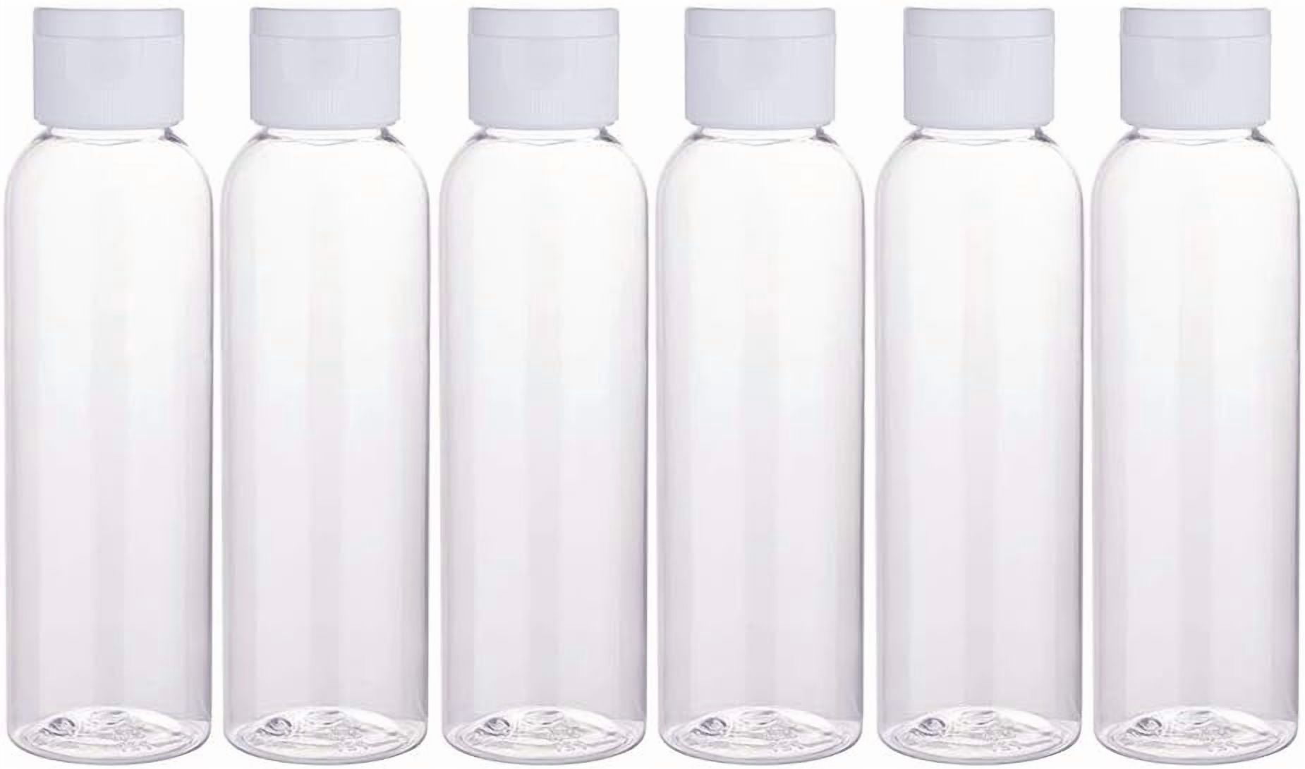10 Pack 4oz Clear Plastic Flip Cap Travel Bottles with White Caps 10 ...