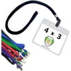 4X3 Name Badge Holder - Heavy Duty Clear Plastic Horizontal 4 x 3 Name ...