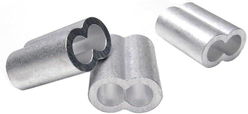 10-Pack 5/16'' Aluminum Cable Crimps – Heavy-Duty Ferrule Sleeves for ...