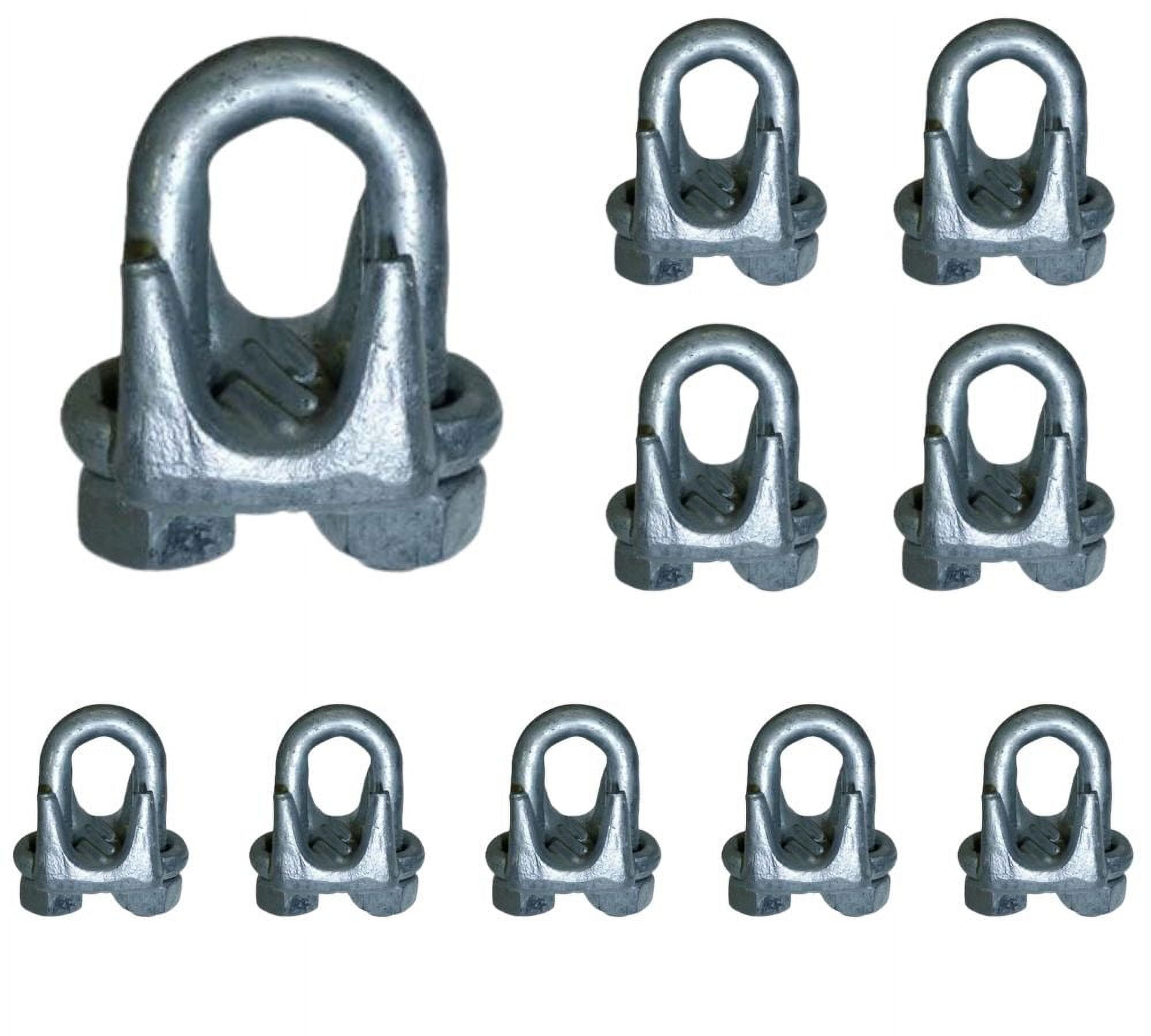 (10 Pack)5/16" Forged Wire Rope Clamp for Stainless Steel Wire Rope ...