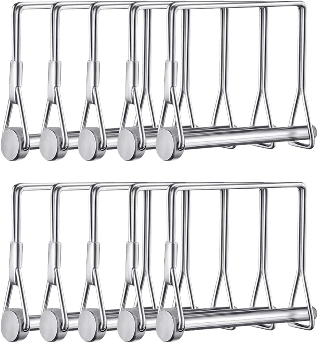 10 Pack 5/16 Inch Trailer Coupler Pin Set 4 Long Wire Lock PTO Shaft ...